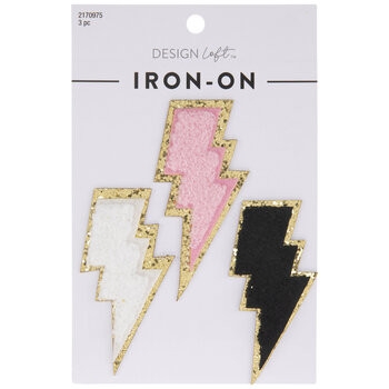 Lightning Bolt Chenille Iron-On Patches | Hobby Lobby | 2170975