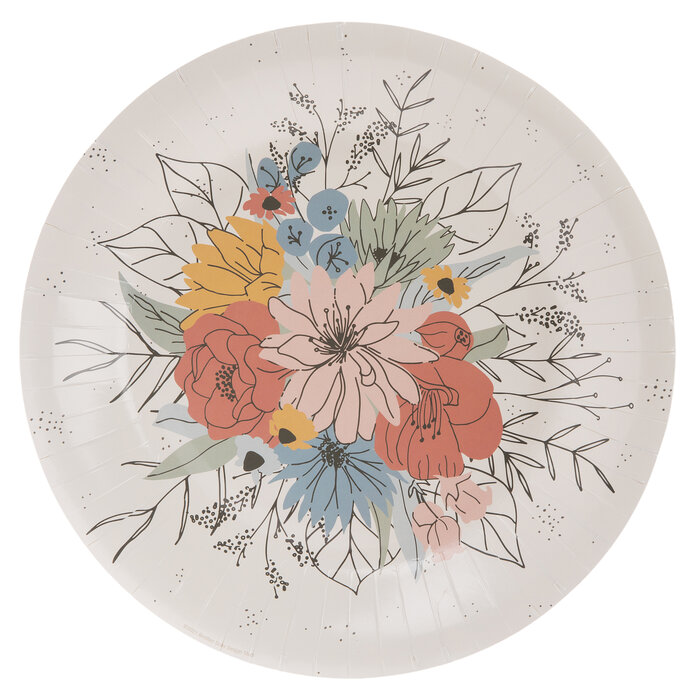 Boho Floral Paper Plates - Large | Hobby Lobby | 2166965