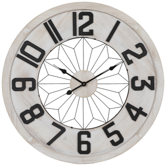 Brown & White Wood Wall Clock | Hobby Lobby | 1949056