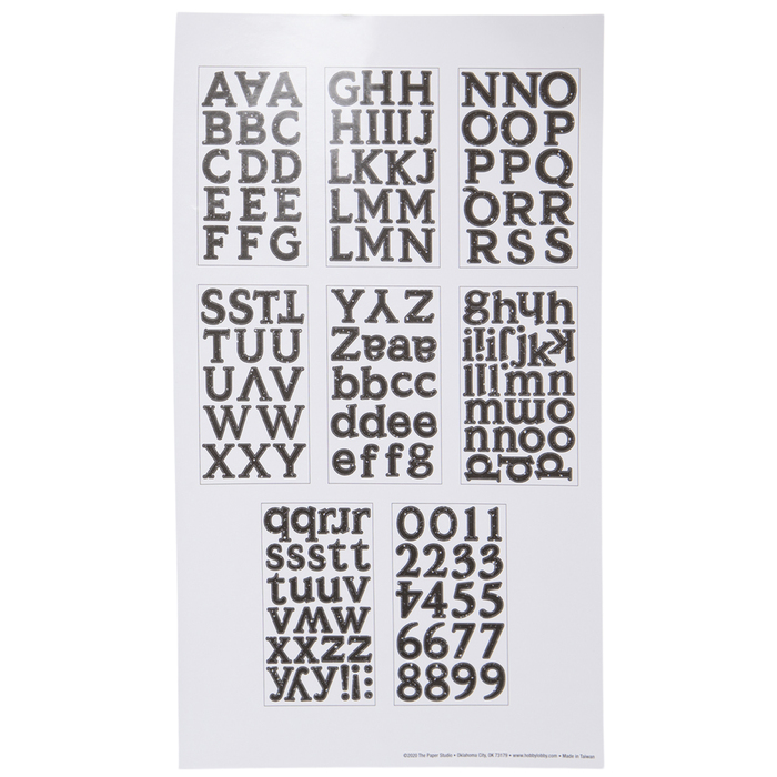 Black Glitter Monster Alphabet Stickers | Hobby Lobby | 2022655