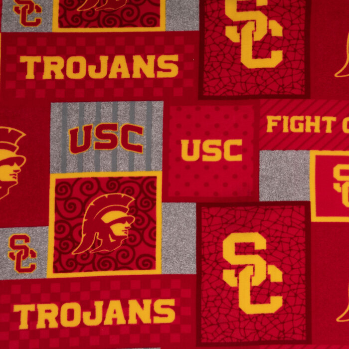 USC Block Collegiate Fleece Fabric | Hobby Lobby | 131946