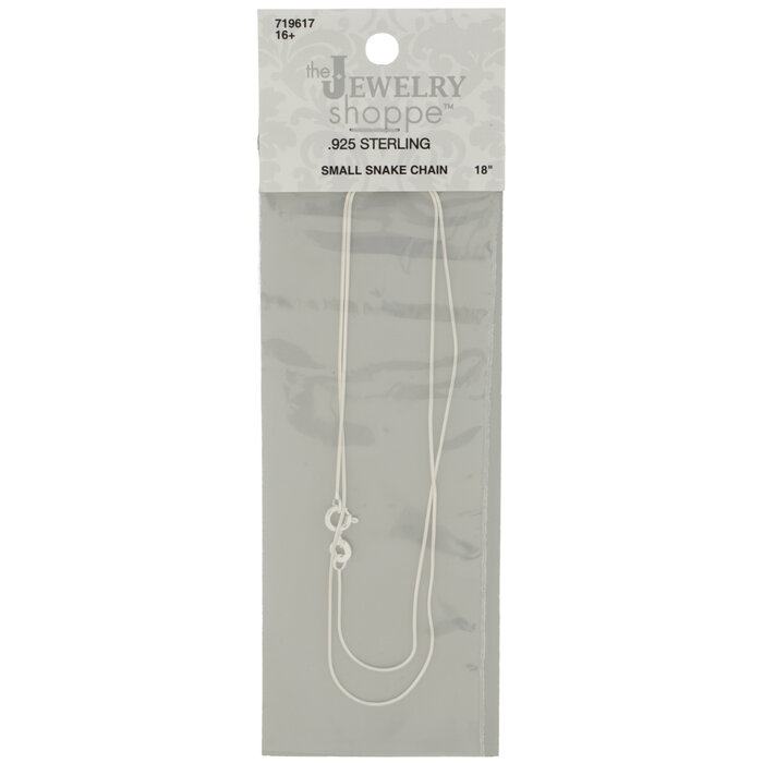 Sterling Silver Small Snake Chain Necklace - 18" | Hobby Lobby | 719617