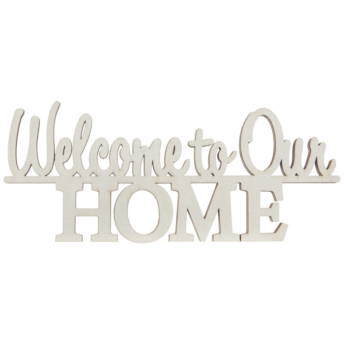 Welcome To Our Home Wood Cutout | Hobby Lobby | 2168508