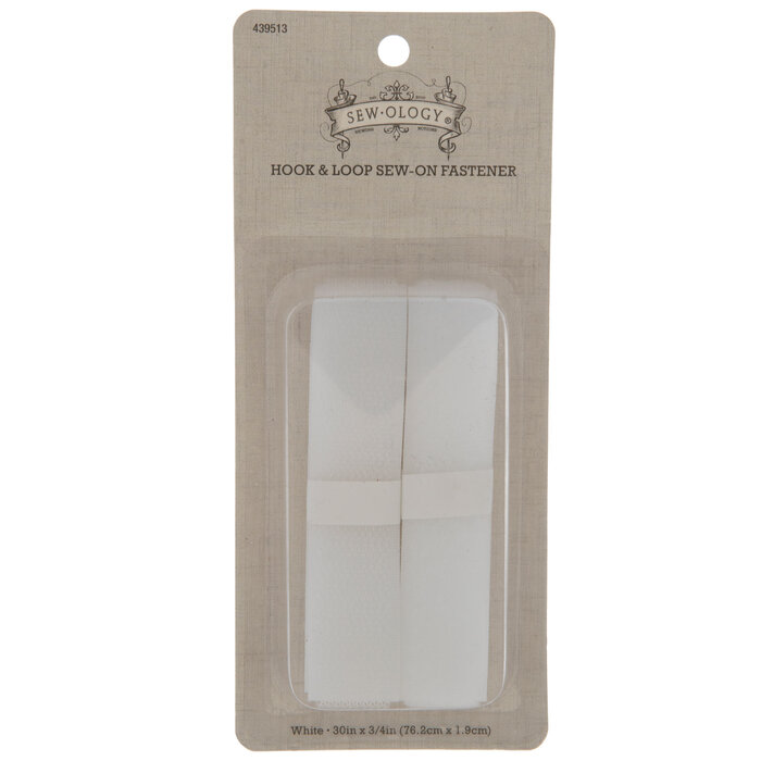 White Sew-On Hook & Loop Fastener - 3/4" x 30" | Hobby Lobby | 439513