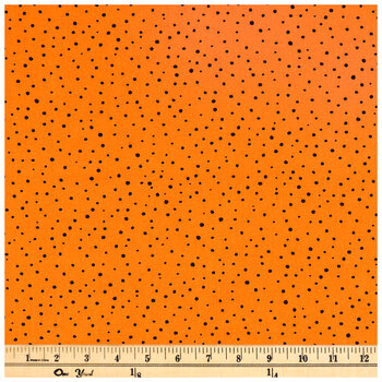 Orange & Black Dotted Cotton Fabric | Hobby Lobby | 5946066