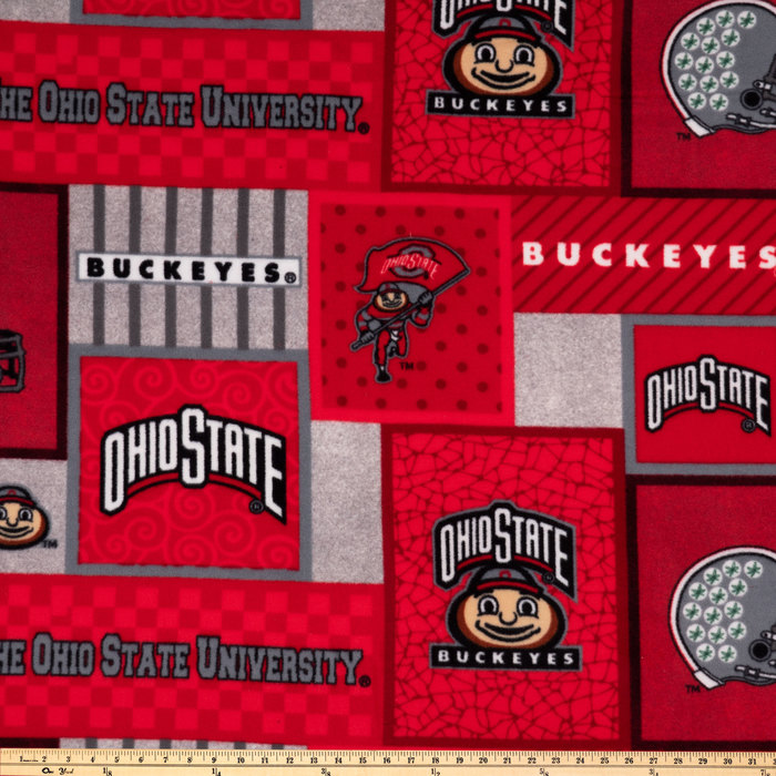Ohio State Block Collegiate Fleece Fabric | Hobby Lobby | 934331