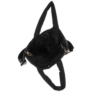 Black Diagonal Stripe Puffy Tote Bag | Hobby Lobby | 2235083