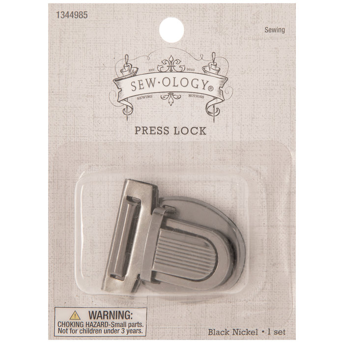 Black Nickel Press Lock Buckle | Hobby Lobby | 1344985