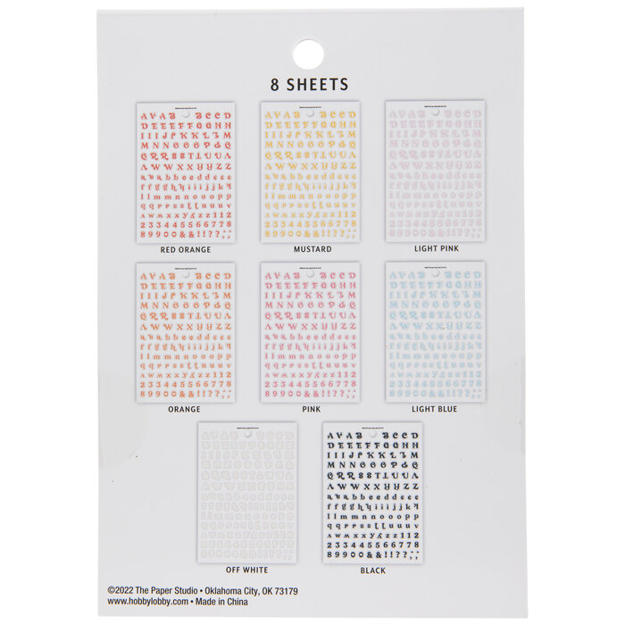 Retro Alphabet Stickers | Hobby Lobby | 2258481
